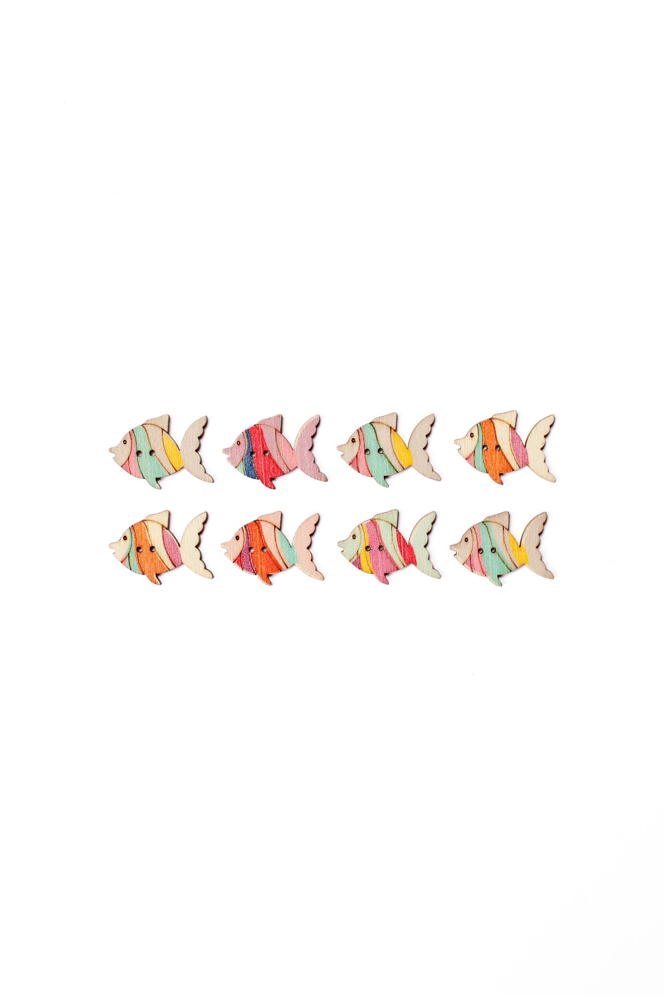 Wooden Buttons Pack - Wooden Fish – Lively Fabrics